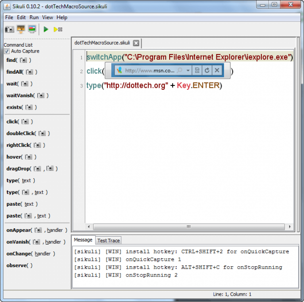 Sikuli: Create “smart macros” based on screenshots | dotTech