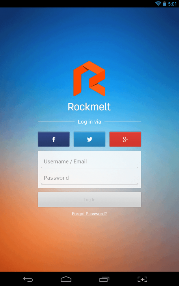[Android] Rockmelt for Android is a social news feed reader with a ...