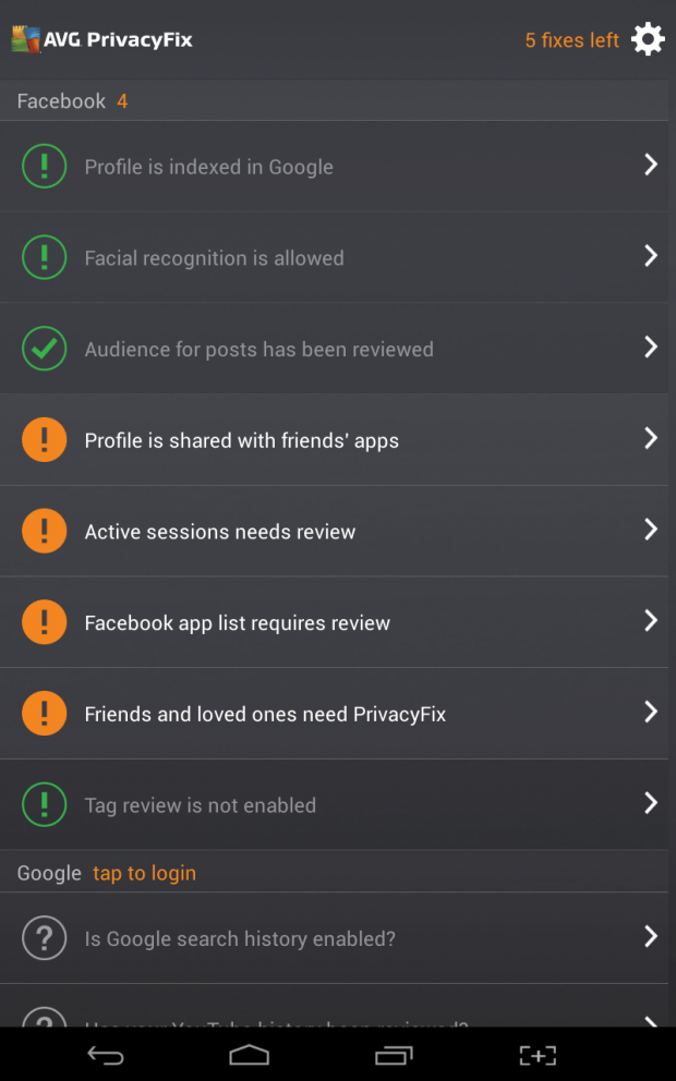 [Android] Increase privacy on Facebook with AVG PrivacyFix | dotTech