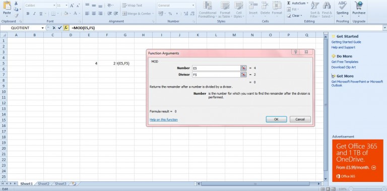 How to use MOD and QUOTIENT functions in Excel spreadsheets [Tip] | dotTech