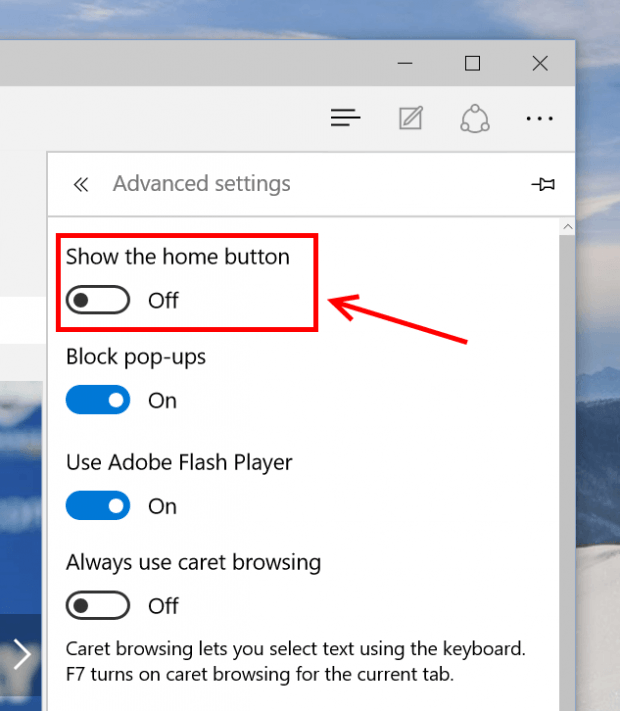 How to enable Home button in Microsoft Edge in Windows 10 [Tip] | dotTech