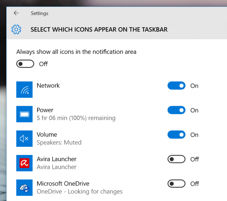 How to hide or show icons in Windows 10 system tray [Tip] | dotTech