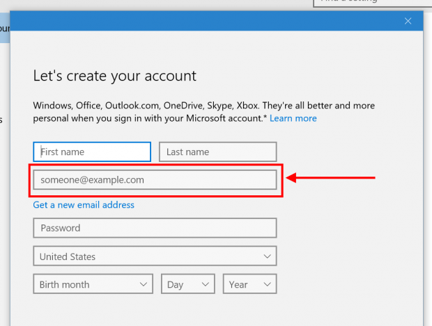 How to create Microsoft Account with current email in Windows 10 [Tip ...