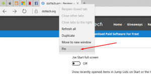 How to pin tabs using Microsoft Edge in Windows 10 [Tip] | dotTech