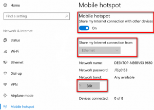 How to share Ethernet connection over WiFi in Windows 10 [Tip] | dotTech