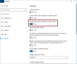 How to auto-hide taskbar in desktop mode or tablet mode in Windows 10 ...