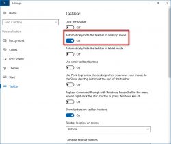 How to auto-hide taskbar in desktop mode or tablet mode in Windows 10 ...