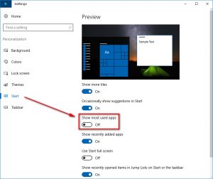 How to add/remove most used apps on Start menu in Windows 10 [Tip] | dotTech
