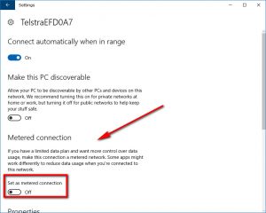 How to set wireless network as metered/non-metered connection in ...